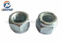 China Industry Hex Nylon Insert Lock Nuts Zinc Plated 4.8 Grade With Carbon Steel Material for sale