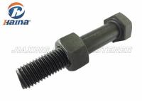 China Half Thread Hex Head Bolts Carbon Steel Material Black Color For Fastening for sale