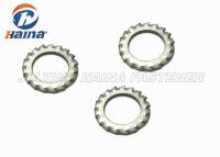 China Bright Plated External Tooth Lock Washer , Stainless Steel Lock Washers For Machines for sale