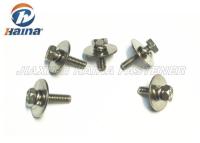 China SUS304 SUS316 Hex Head Combination Machine Screws With Big Flat Washer for sale