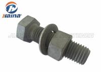 China Hot Dip Galvanized carbon steel 4.8 8.8 Hex head bolt and washers for sale