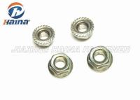 China Stainless Steel 304  Plain Color Serrated Hex Flange Nuts for Pipe Connections for sale