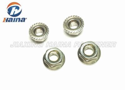 China Stainless Steel 304  Plain Color Serrated Hex Flange Nuts for Pipe Connections for sale
