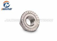 China Stainless Steel 304  Plain Color Serrated Hex Flange Nuts for Pipe Connections for sale