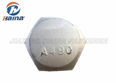 China Heavy Hex Structural Bolts ASTM A490 / A490M , Black  Metric Hex Bolts M24 X 100 for sale