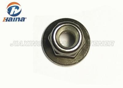 China Stainless Steel A4 - 70 Plain Color Metric Thead Hex Flange Nylock Nuts for sale