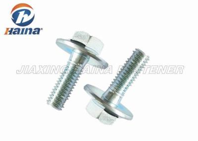 China Left Full Thread Hex Head Bolts UNC Blue Zinc Plated DIN 6921 10.9 Grade for sale