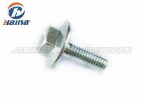 China Left Full Thread Hex Head Bolts UNC Blue Zinc Plated DIN 6921 10.9 Grade for sale