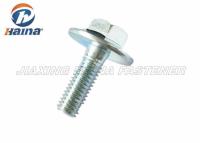 China Left Full Thread Hex Head Bolts UNC Blue Zinc Plated DIN 6921 10.9 Grade for sale