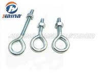 China Blue / White Stainless Steel Hooks M6 - M24 Full Thread Grade 8.8 Screw Eye for sale