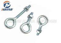 China Blue / White Stainless Steel Hooks M6 - M24 Full Thread Grade 8.8 Screw Eye for sale