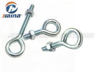 China Blue / White Stainless Steel Hooks M6 - M24 Full Thread Grade 8.8 Screw Eye for sale
