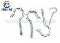 China Small Eye Hooks For Jewelry / Zinc Plated Carbon Steel Threaded Hook Bolt for sale