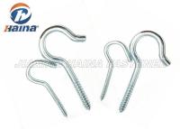 China Small Eye Hooks For Jewelry / Zinc Plated Carbon Steel Threaded Hook Bolt for sale