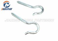China Wood Thread Screw Eye Hooks With Zinc Plated Carbon Steel Gr 2 for sale