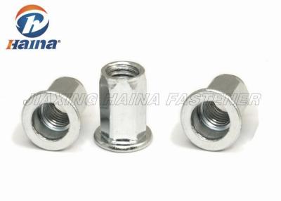 China Zinc Plated Carbon Steel M5-M20 Flat Head Half or Full Hex Body Rivet Nut​ for sale
