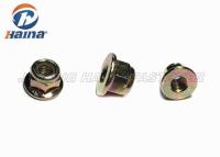 China Nylon Insert Hex Flange Nut M10 Carbon Steel Color Zinc Plated for sale