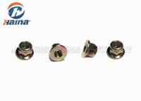 China Nylon Insert Hex Flange Nut M10 Carbon Steel Color Zinc Plated for sale