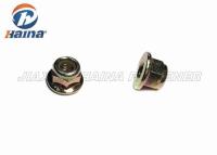 China Nylon Insert Hex Flange Nut M10 Carbon Steel Color Zinc Plated for sale