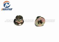 China Stock Hex Flange Nylon Insert Lock Nut M16 Carbon Steel Zinc Plated Finish for sale