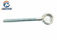 China Carbon Steel Threaded Eye Bolt Customized , White Coating Galvanized Eye Bolts for sale