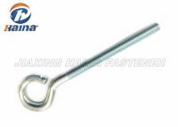China Carbon Steel Threaded Eye Bolt Customized , White Coating Galvanized Eye Bolts for sale