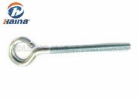 China Carbon Steel Threaded Eye Bolt Customized , White Coating Galvanized Eye Bolts for sale