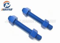 China ASTM A193 B7 carbon steel  Stud Blue Threaded Steel Bar Bolts and Nuts for sale