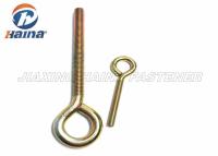 China Gr 2 Gr5 Color Zinc Plated Carbon Steel Eye Screw Hooks Machine Thread for sale