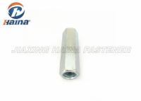 China M6 Long Hex Coupling Nut Carbon Steel , Threaded Rod Coupling Nut For Rail Transit for sale