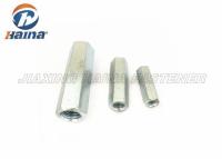 China M6 Long Hex Coupling Nut Carbon Steel , Threaded Rod Coupling Nut For Rail Transit for sale