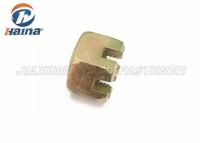 China Hex Slotted / Hex Head Nuts Metric Thread Zinc Plated , Hex Castle Nut Coarse Thread DIN 935 for sale