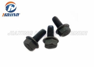 China full threaded rod Black carbon Steel 4.8 Hex  head Flange Bolts for sale