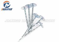 China Zinc Plated Q195 Umbrella Head Roofing Nails Smooth Shank / Twist Shank for sale