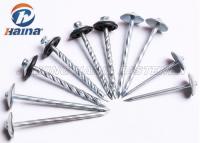 China Zinc Plated Q195 Umbrella Head Roofing Nails Smooth Shank / Twist Shank for sale