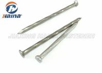 China Hardened #45 Steel Concrete Nails Checkered Head Spiral Shank For Cement Walls for sale