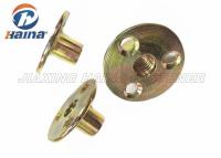 China Zinc plated Round Base Hole Tee Nuts Or Furniture Nut With Three Brads for sale