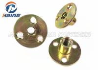 China Zinc plated Round Base Hole Tee Nuts Or Furniture Nut With Three Brads for sale