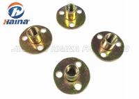 China Zinc plated Round Base Hole Tee Nuts Or Furniture Nut With Three Brads for sale