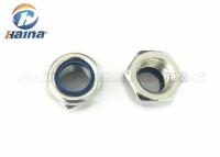 China DIN985 White Zinc Plated carbon steel nuts , Nylon Insert Lock Nut M16 for sale