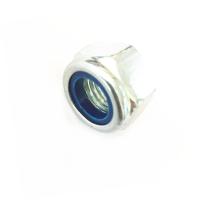China DIN985 White Zinc Plated carbon steel nuts , Nylon Insert Lock Nut M16 for sale