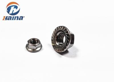 China SS316 / SS304 ASME / ANSI Plain Hex Flange Nuts With Serrated for sale