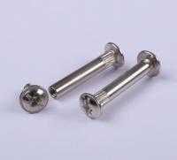 China Chicago Flat Head Steel Cross Lock Screw Knocking Splint Nut Combination Connection Furniture Lock Nail with Knurled Belt Pad for sale