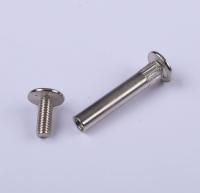 China Chicago Flat Head Steel Cross Lock Screw Knocking Splint Nut Combination Connection Furniture Lock Nail with Knurled Belt Pad for sale