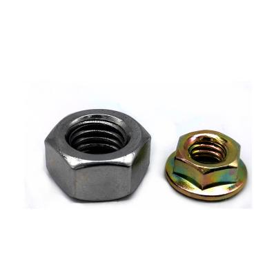 China 8 Grade Carbon Steel Color Zinc Plated Hex Head Nuts With Flange , Free Sample for sale