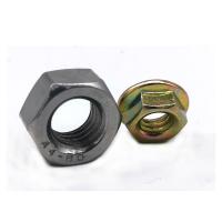 China 8 Grade Carbon Steel Color Zinc Plated Hex Head Nuts With Flange , Free Sample for sale