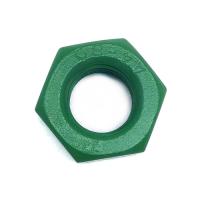China A4 - 80 4.8 / 8.8 Gread Hex Head Nuts Carbon Steel Green PTFE Coated for sale