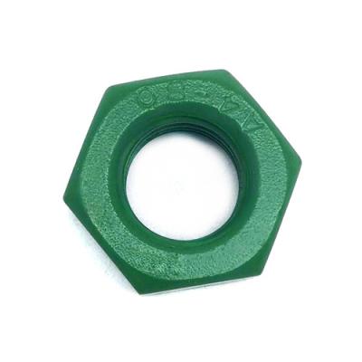 China A4 - 80 4.8 / 8.8 Gread Hex Head Nuts Carbon Steel Green PTFE Coated for sale