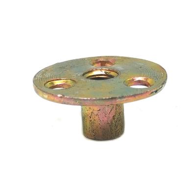 China Carbon Steel Size Zinc Plated Round Base T Nut Brad Hole Tee Nut for sale