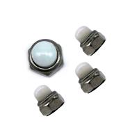 China OEM Stainless Steel Nuts SS304 / 316 Hexagon Domed White Nylon Cap Nuts for sale